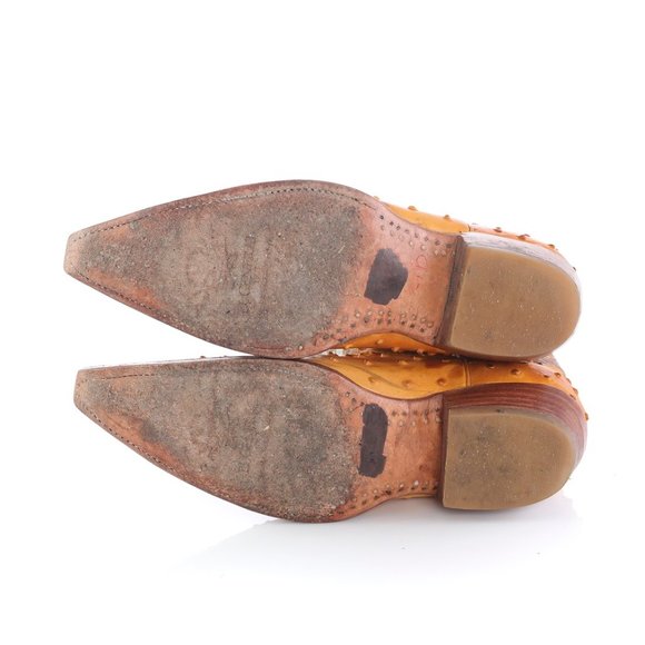 El General | Shoes | El General Exotic Ostrich Leather Cowboy Boots ...